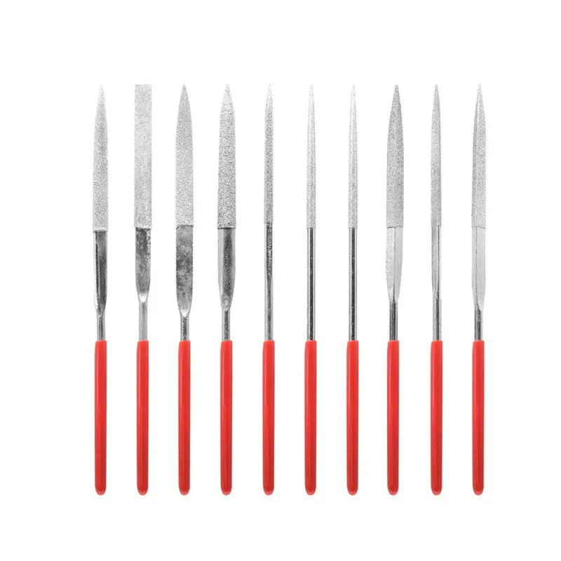 10-Piece Diamond File Set for Stone, Glass and Metal Hand Tools, HH-DF ...